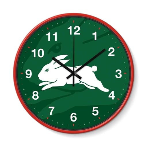 RABBITOHS WALL CLOCK NRL 30cm Team Logo Wall Clock | Shop Xtreme