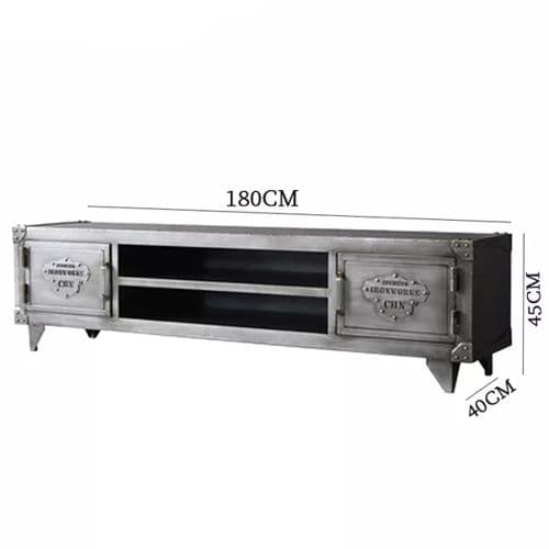 Loft Industrial Metal TV Stand Console Living Room TV Cabinet with ...
